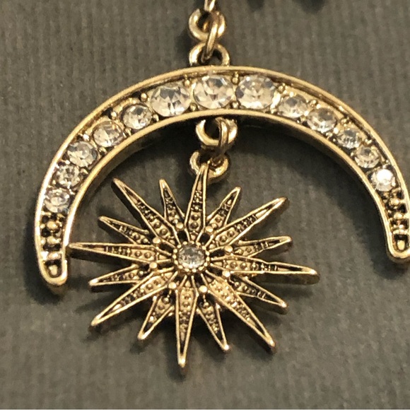 Jewelry | Nib Moon And Star Dangle Sparkle Earrings | Poshmark